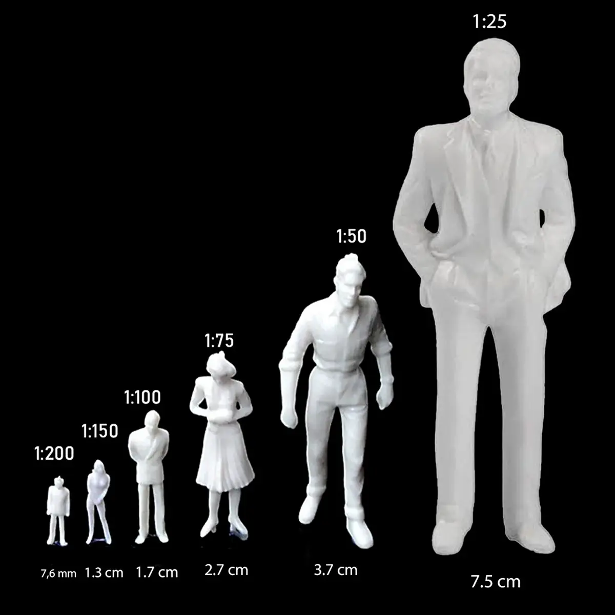 Figuras a Escala Color Blanco | La Casa del Arte