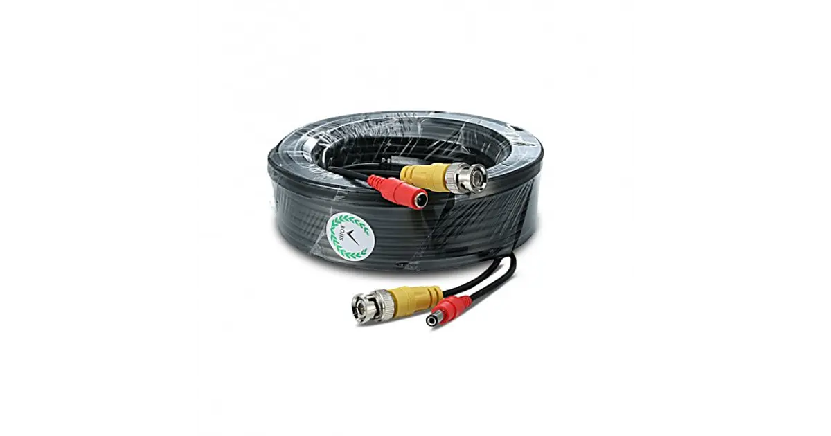 CABLE CCTV 18M BNC Y PLUG 2.1MM