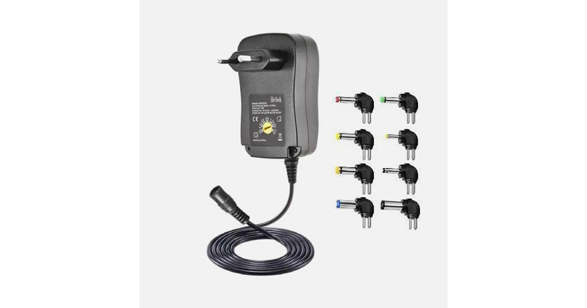 TRANSFORMADOR UNIVERSAL AC-DC VOLTAJE VARIABLE 2A MAX. BI...