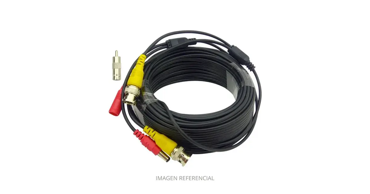 CABLE CONECTOR BNC Y DC CAMARAS CCTV 20M 108701