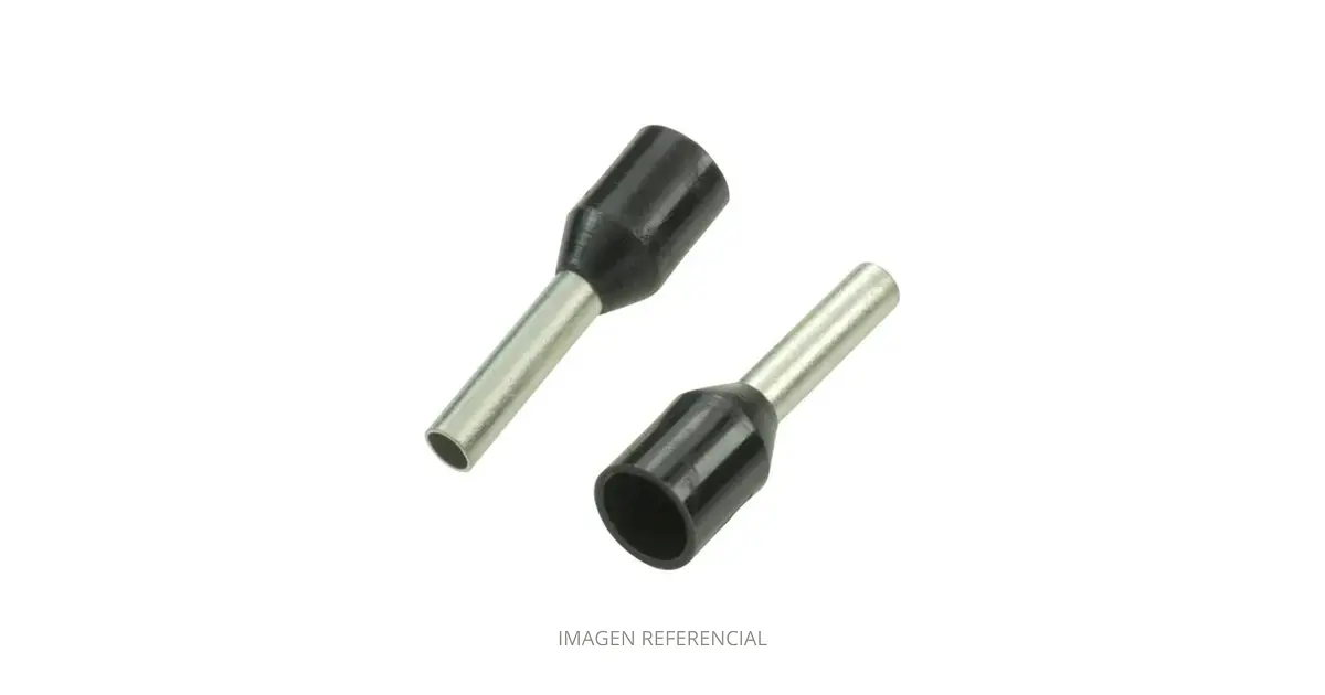 TERMINAL FERRUL NEGRO 100 UND. E1508BK 1.5MM2/16AWG