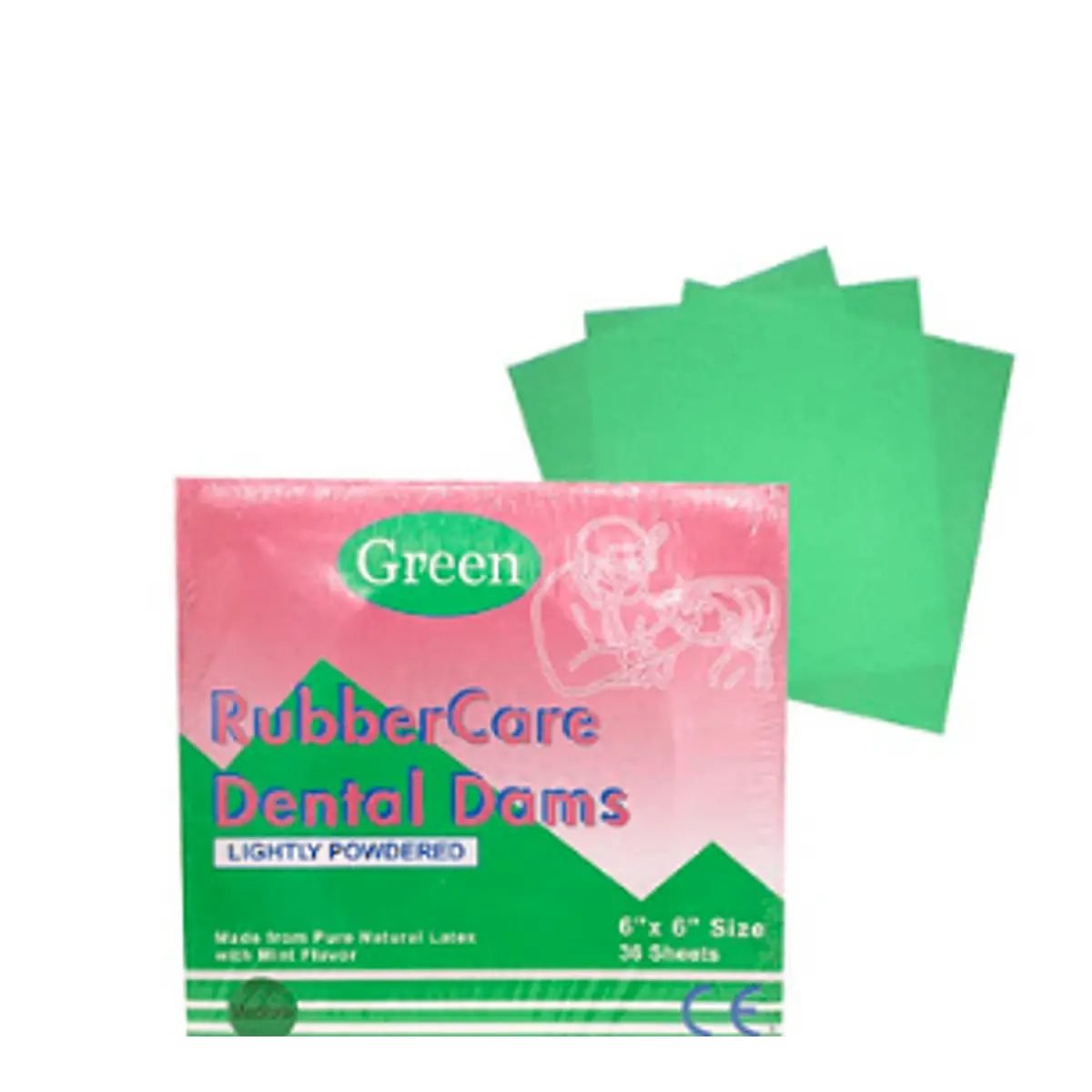 GOMA DIQUE RUBBER CARE VERDE 6×6