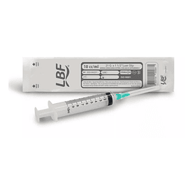 Jeringa Luer Lock 10ml C/aguja 21g X 1 1/2 Smartmed X 100