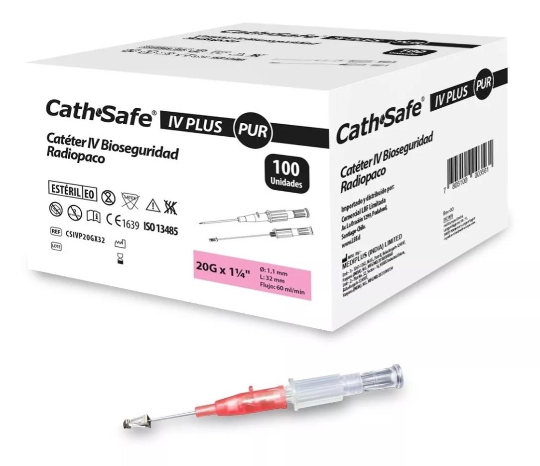 Cateter Seguridad Cathsafe Iv Plus Pur 20gx32mm Caja x 100