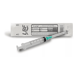 Jeringa Luer Lock 3ml C/aguja 21g X 1 1/2 Smartmed X 100 Und