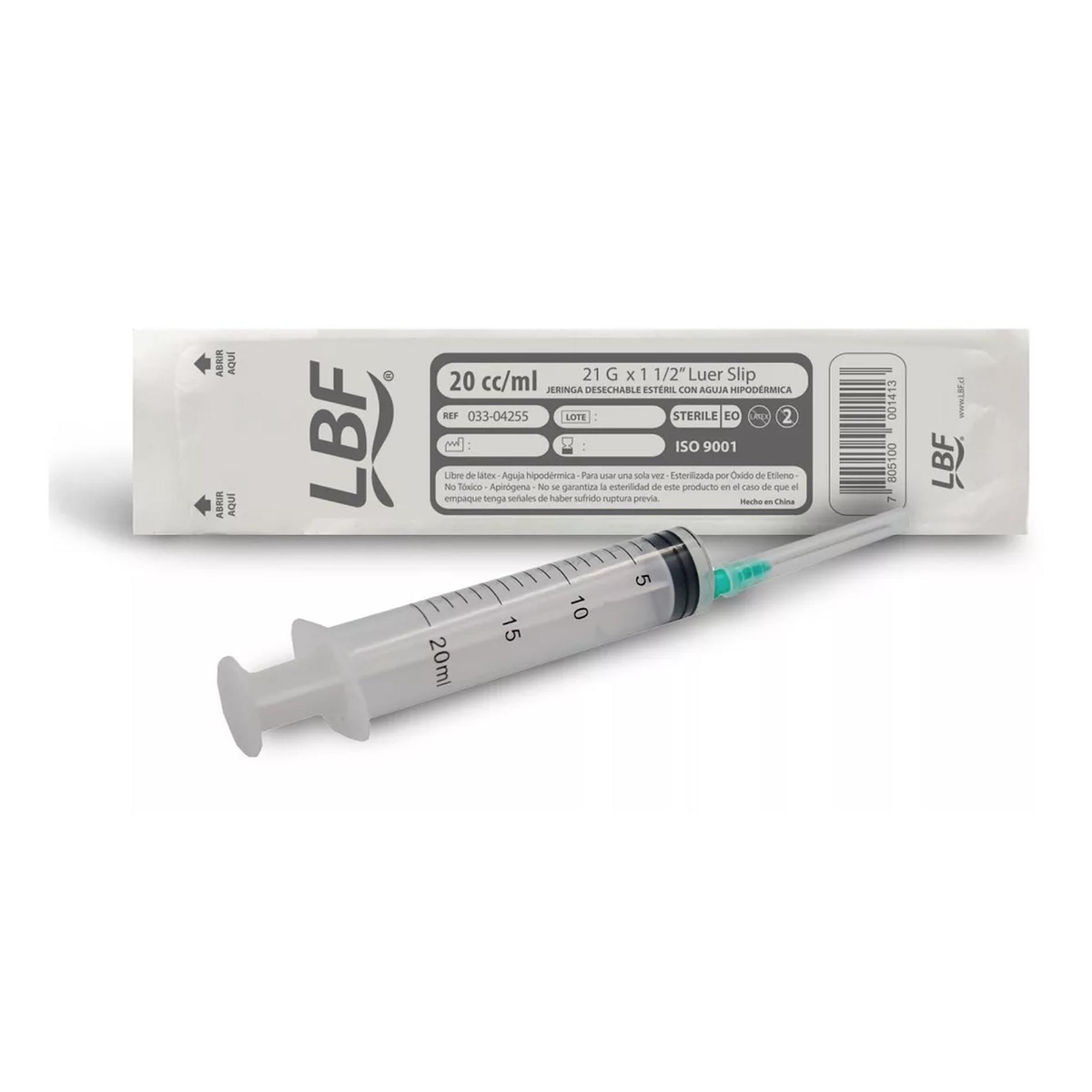 Jeringa Luer Slip 20ml C/aguja 21g X 1 1/2 Smartmed X 50 Und