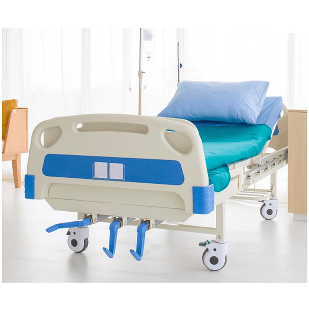 Catre Clínico Manual 3 Posiciones Con Barandas