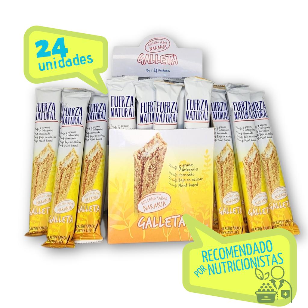 Pack 24 Galletas Snacks Saludables Naranja Sin Sellos