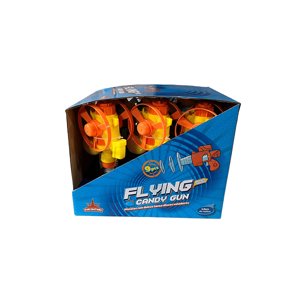 Pack 9 Juguetes + Dulce Sorpresa Cumpleaños Flying Candy Gun