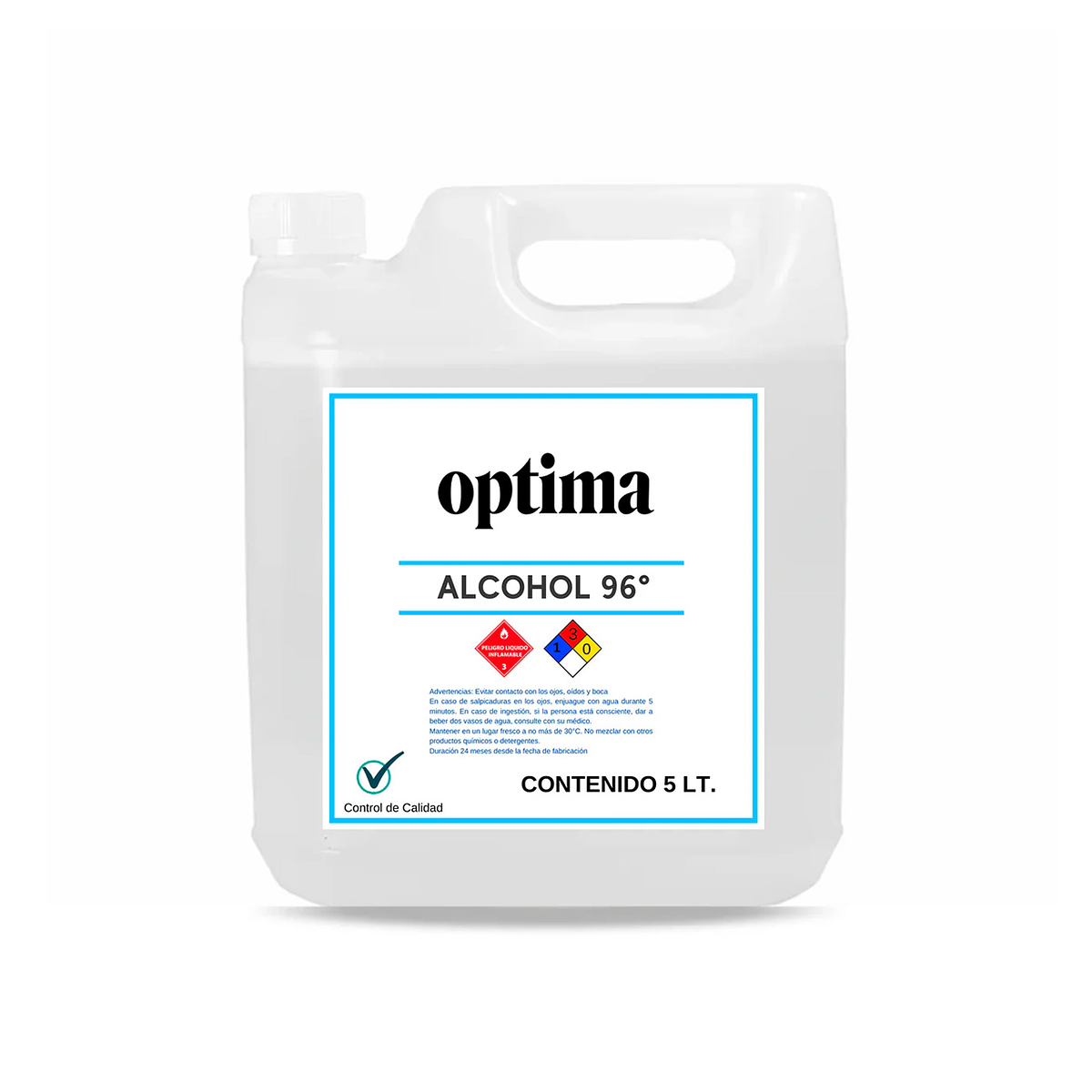 Alcohol Etilico 96% 5 Litros