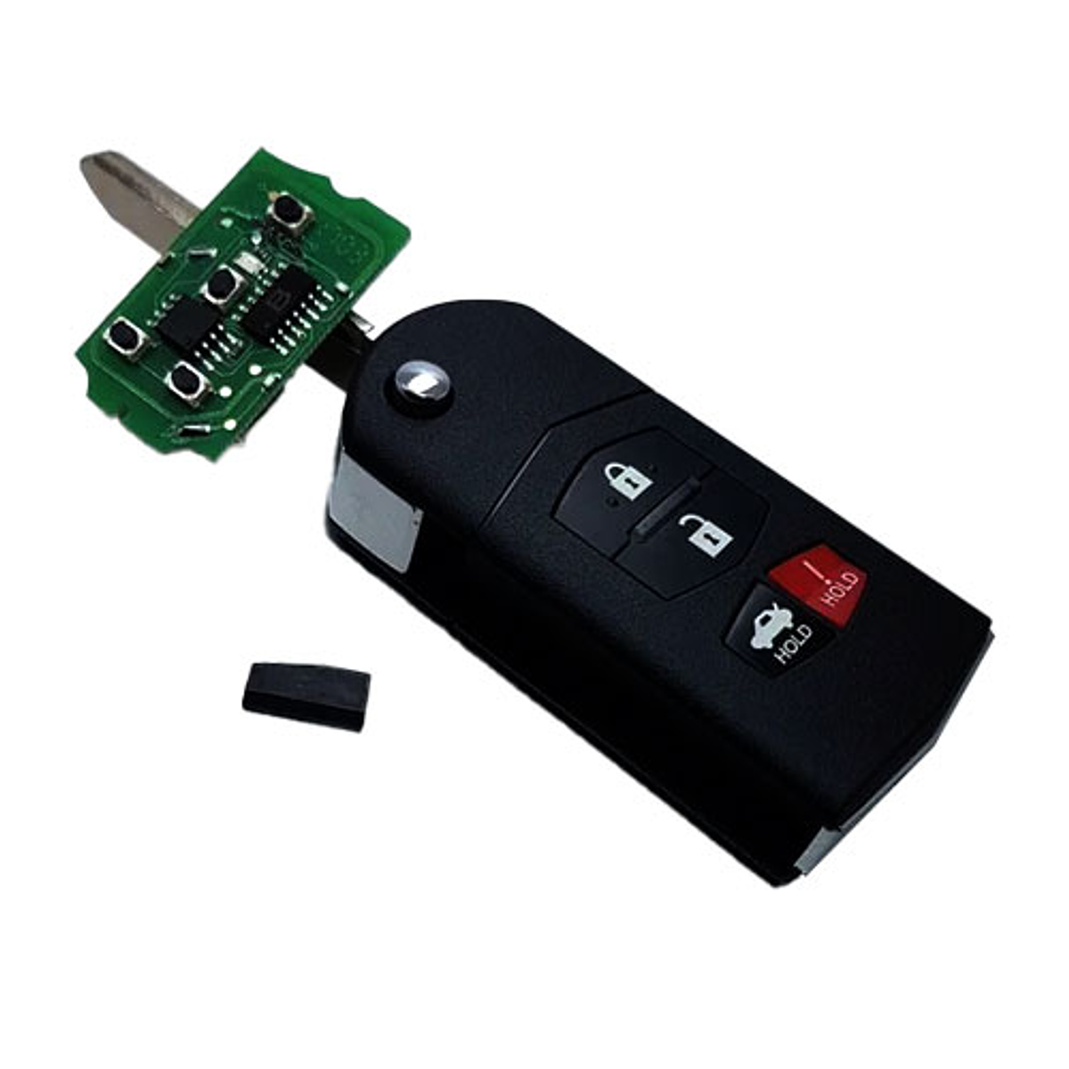 Llave con chip Mazda 2 modelos 2012 a 2015