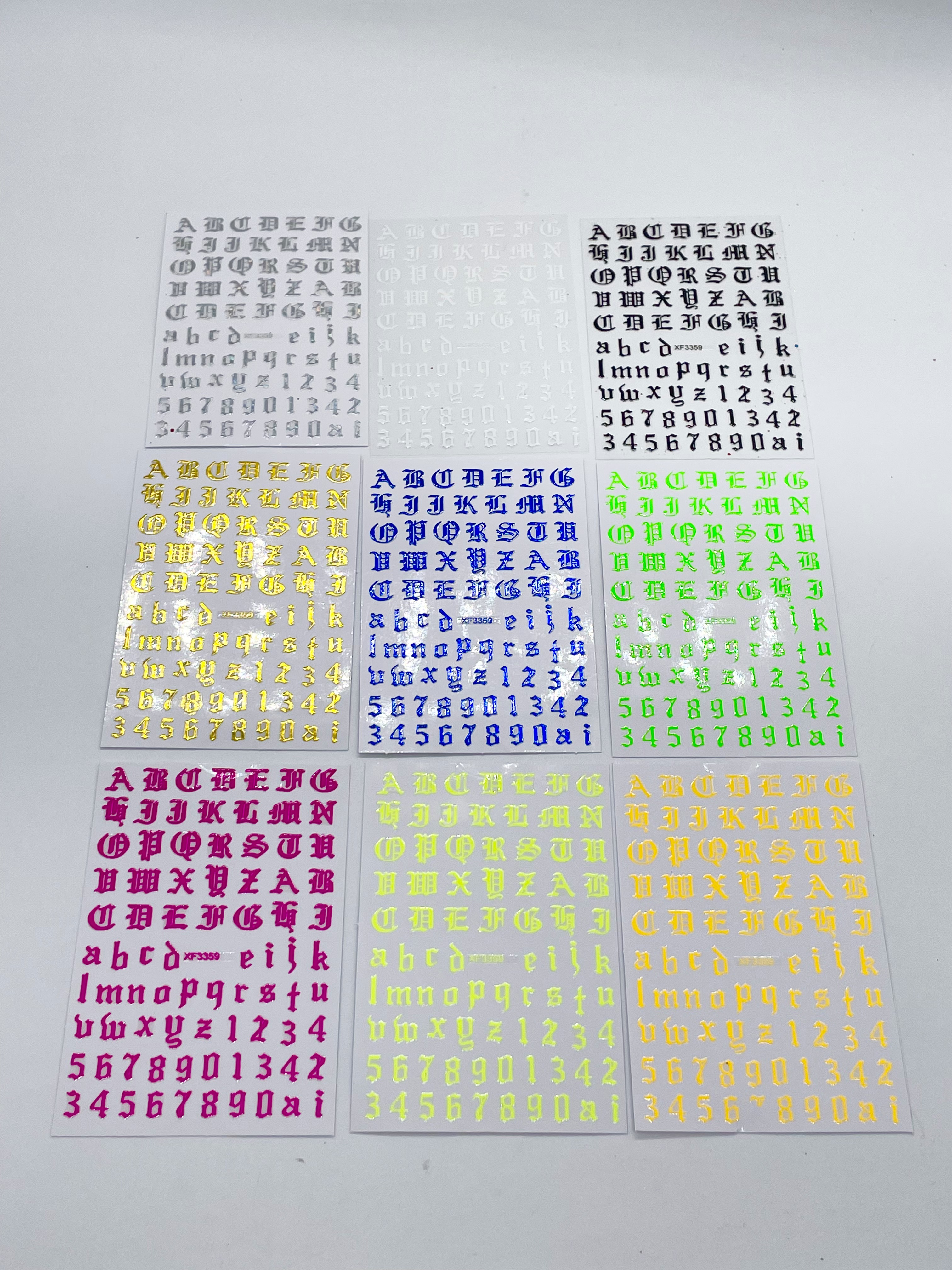 sticker de letras