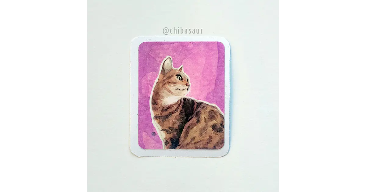 Sticker Gato Naranjo