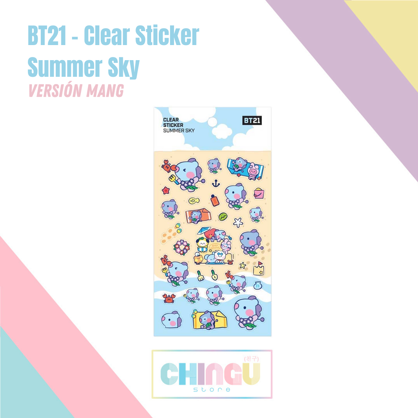 BT21 - Clear Sticker Summer Sky