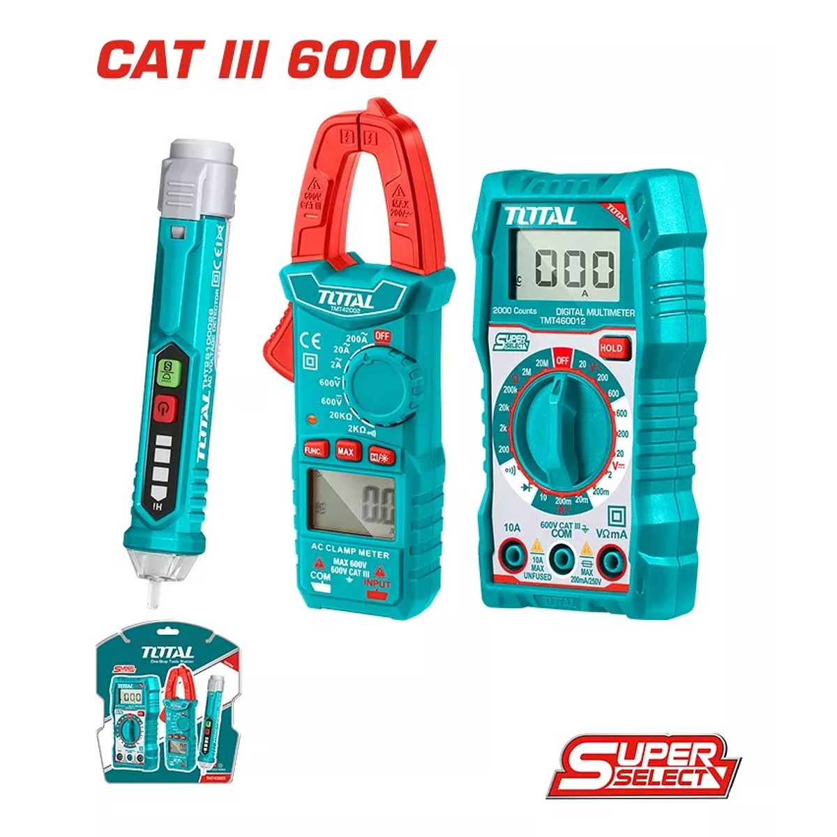 Juego tester Total 600V