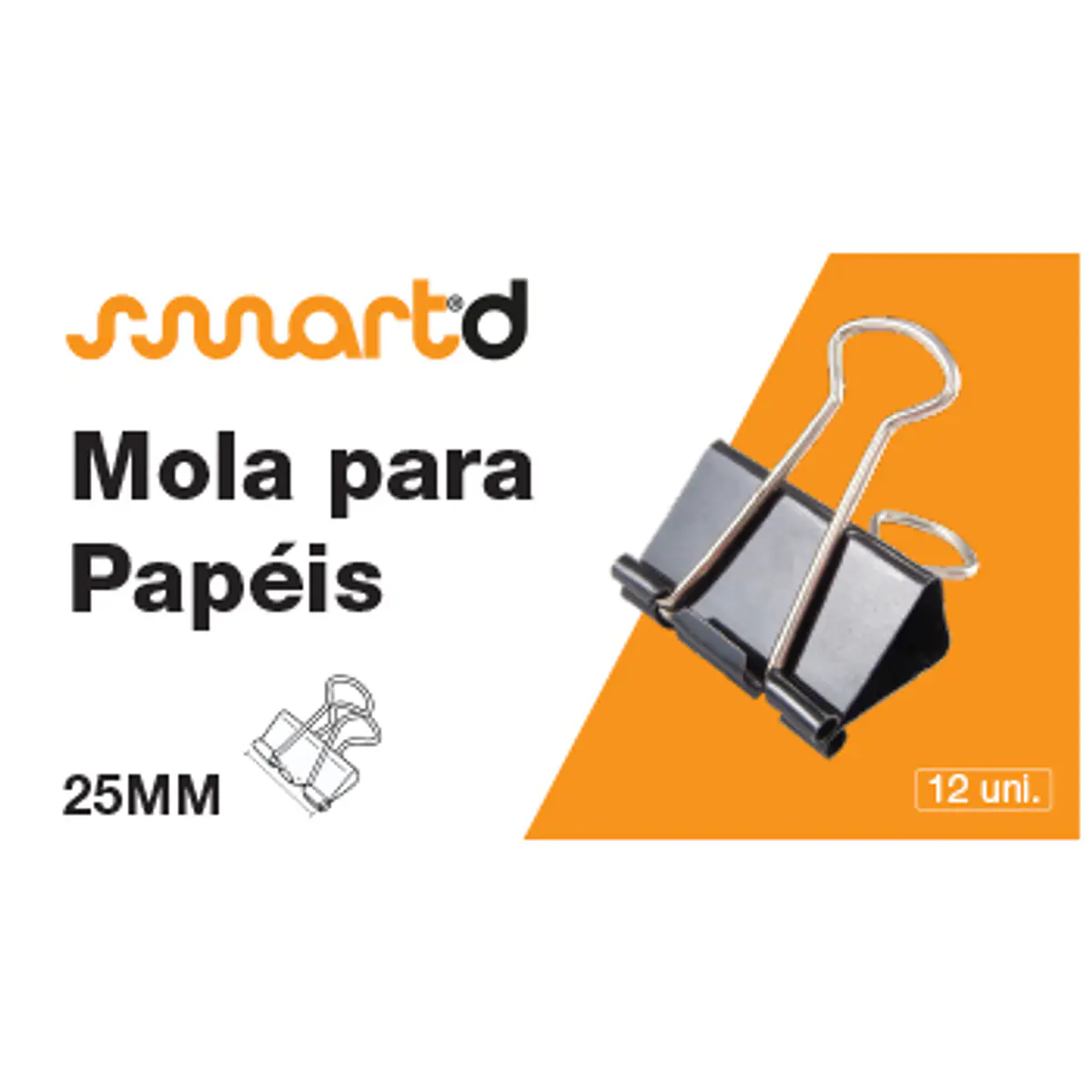 Molas Papeis 25mm SmartD Cx.12 2un.