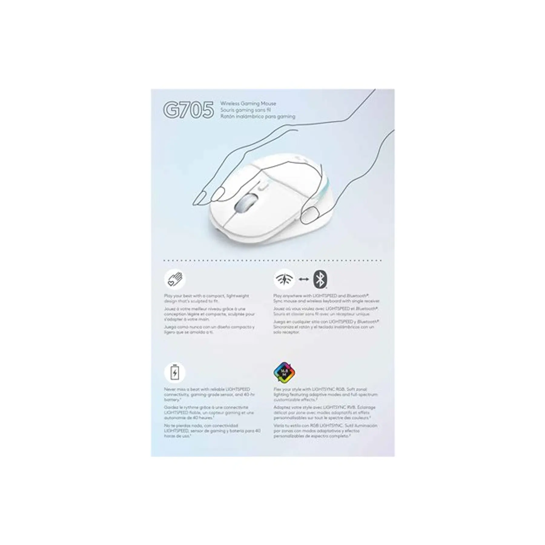 Logitech G705 mouse inalámbrico