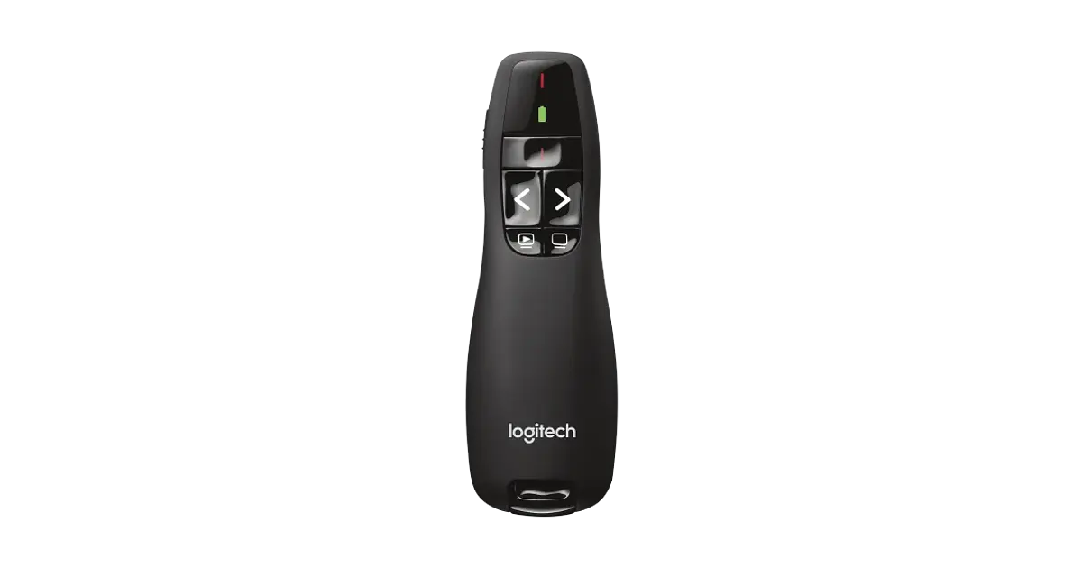 Logitech R400 Presentador Inalámbrico, USB, Color Negro