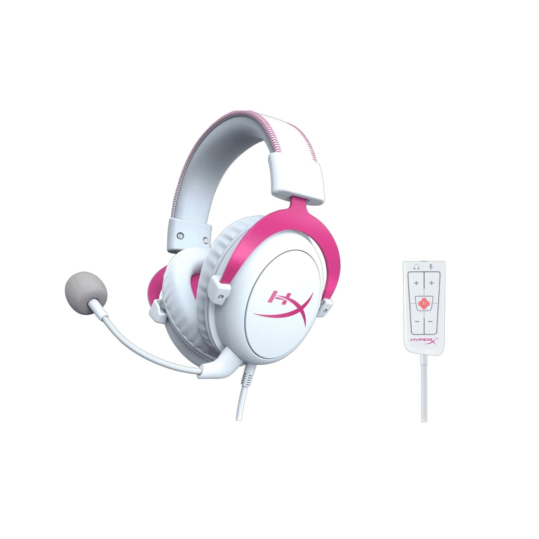 HyperX Cloud II Audífonos Rosa y Blanco