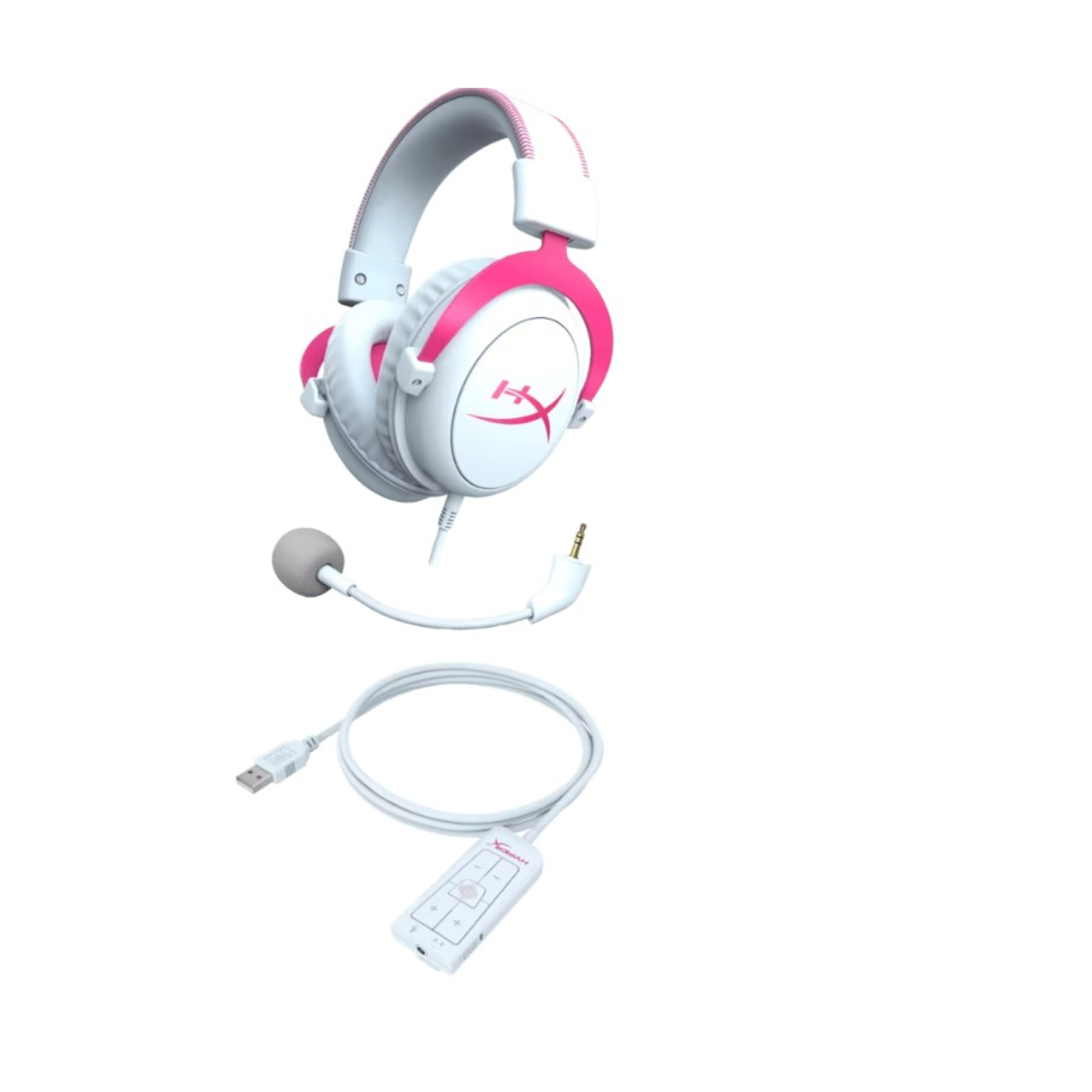 HyperX Cloud II Audífonos Rosa y Blanco