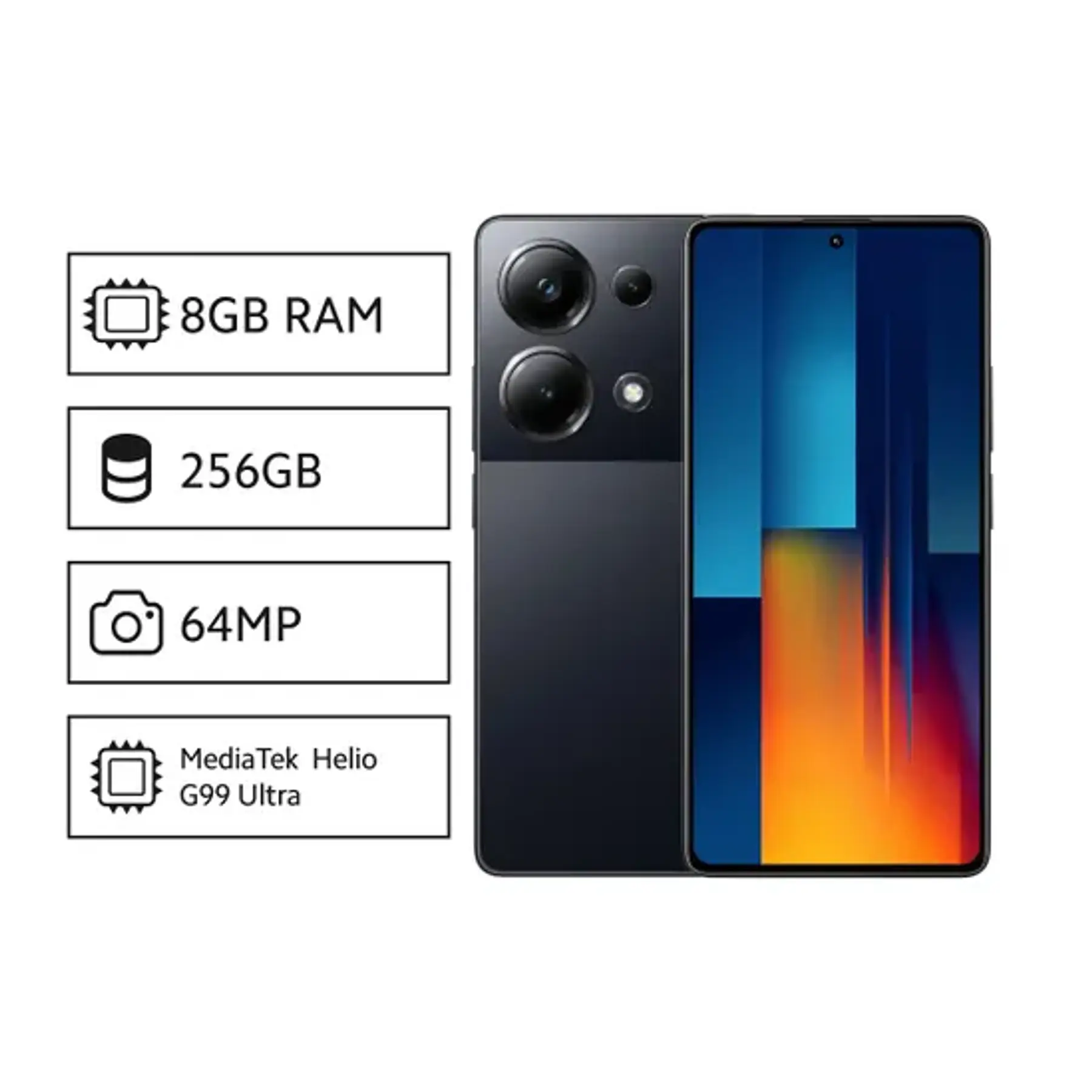 Xiaomi POCO M6 Pro 8GB+256GB Celular Color Negro