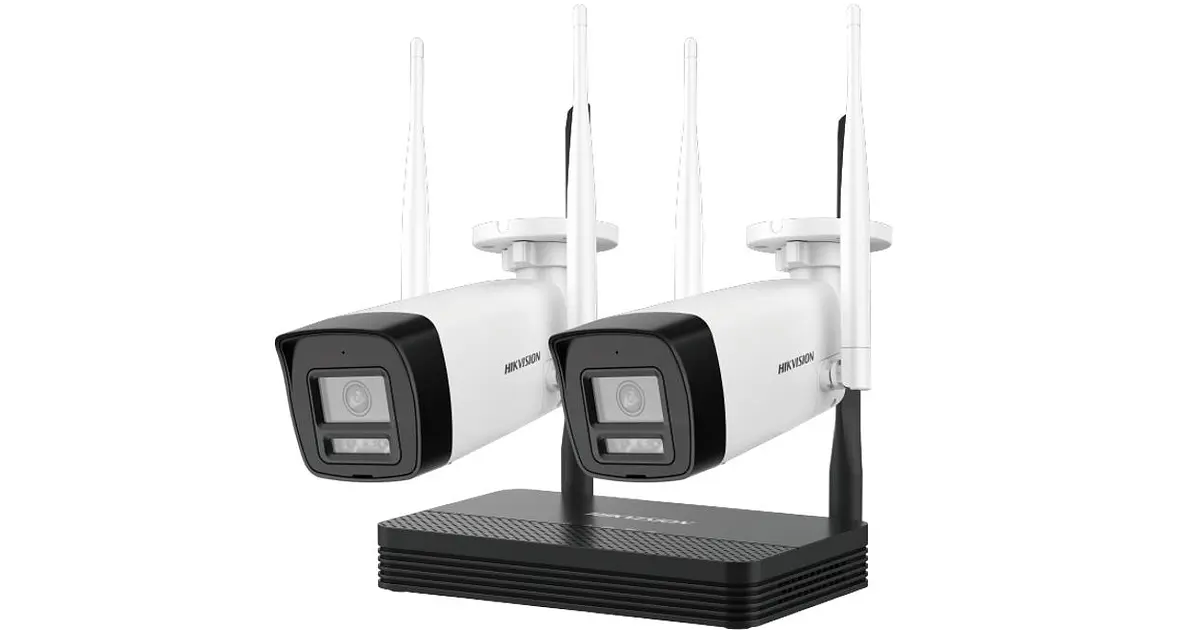 Hikvision Kit NVS 4CH Con 512GB SD + 2 Cámaras Bullet WiFi 6