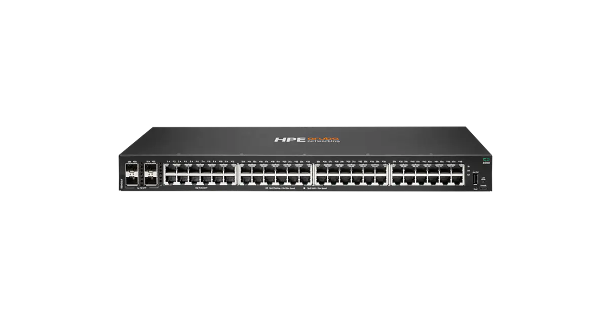 HPE Aruba 6000 48G 4SFP Switch Gestionado L3, 48 Puertos
