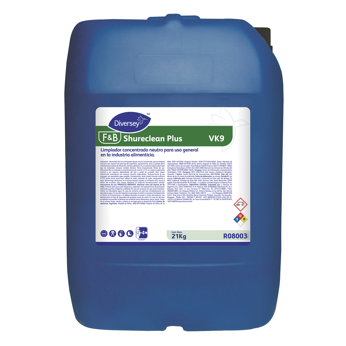 DETERGENTE SHURECLEAN PLUS 21 KG X 1 UN