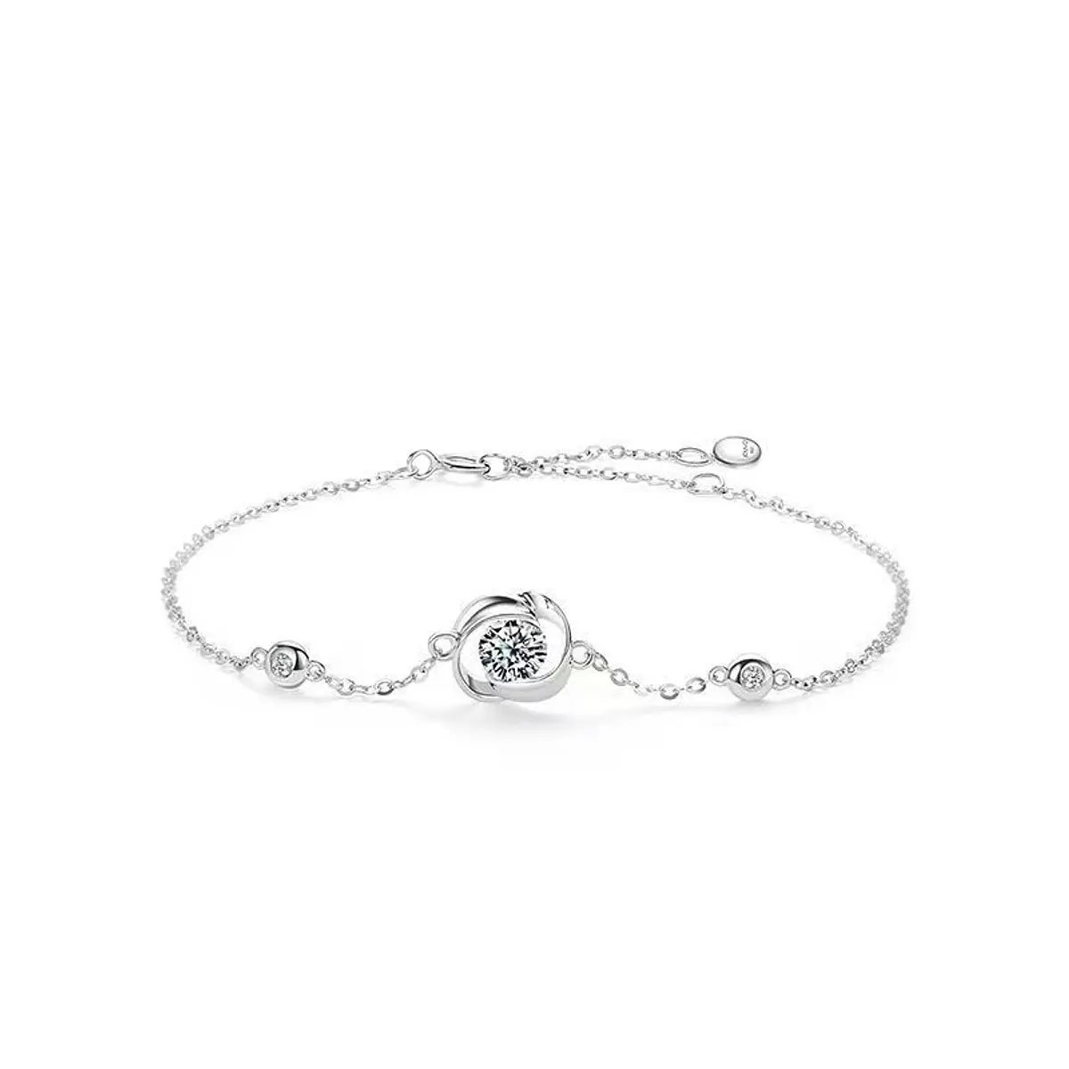 Pulsera con diamante blanco de imitación en corte redondo en | CLEO ...