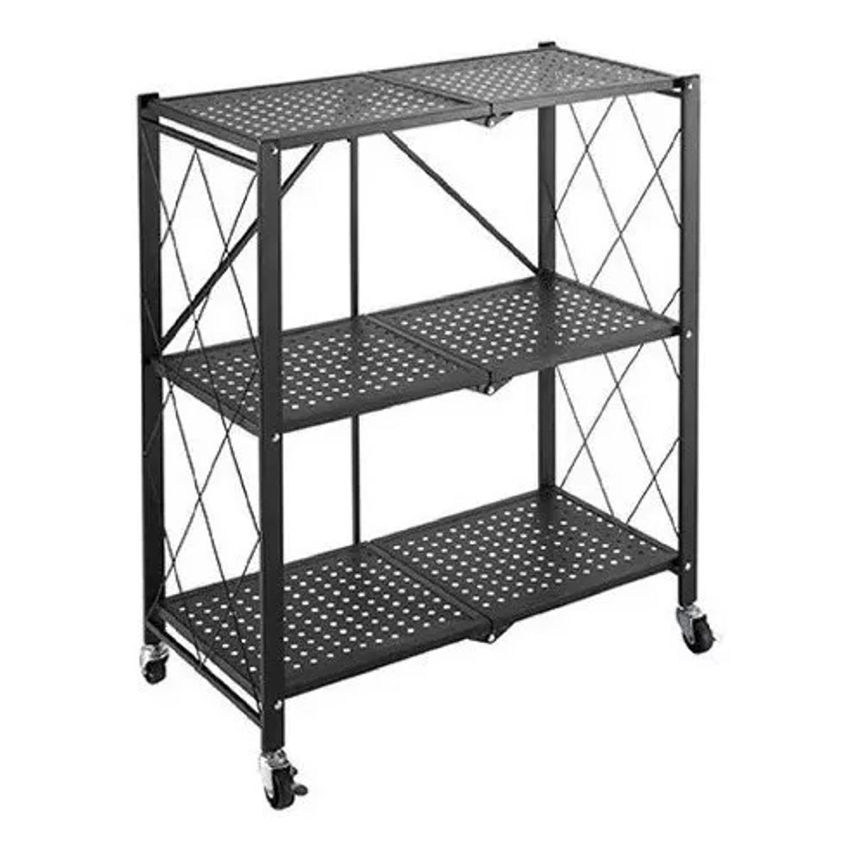 Estante Plegable Organizador Multiusos 3 Niveles Con Ruedas | Click Ventas