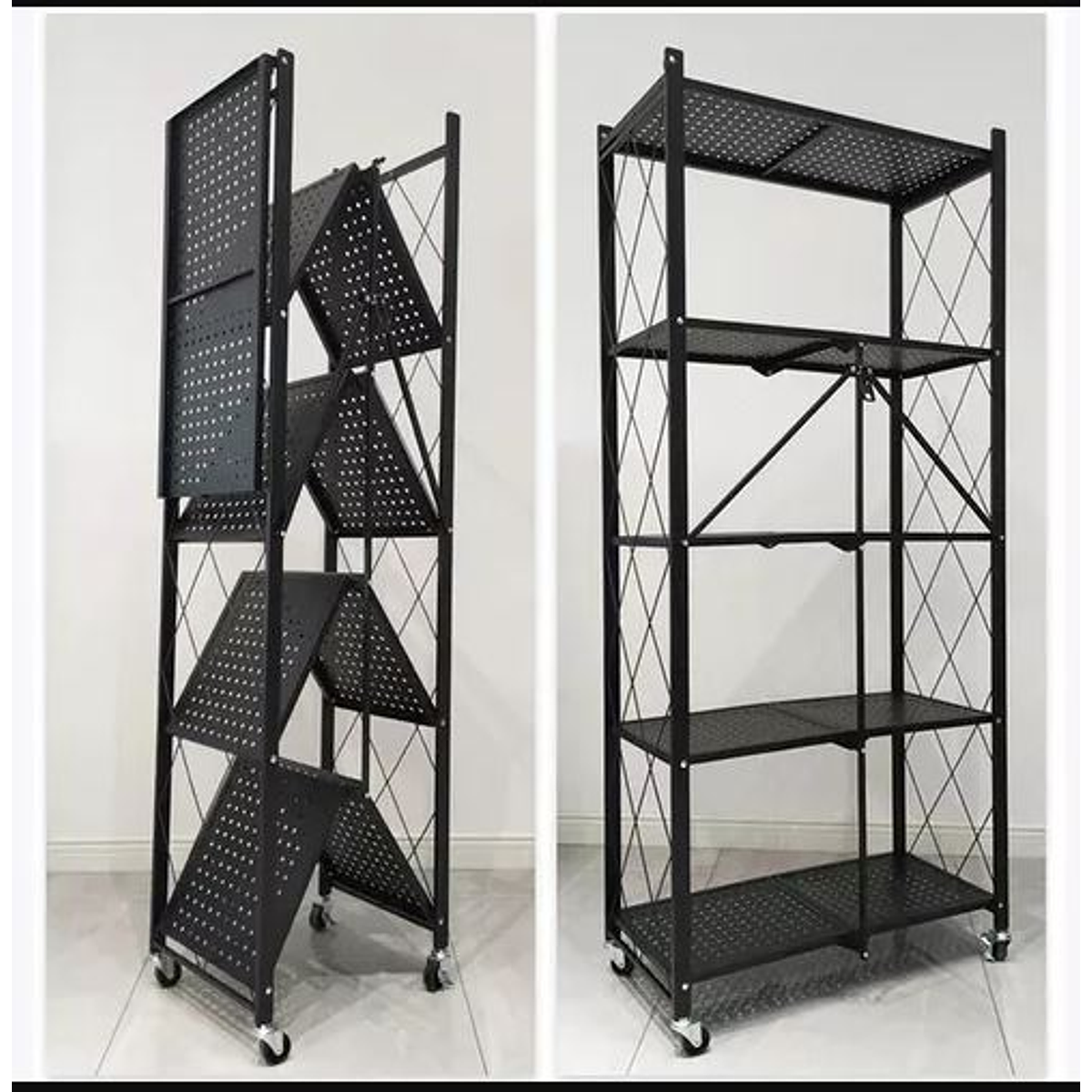 Estante Organizador Plegable Metal 5 Niveles con Ruedas SK | Click Ventas