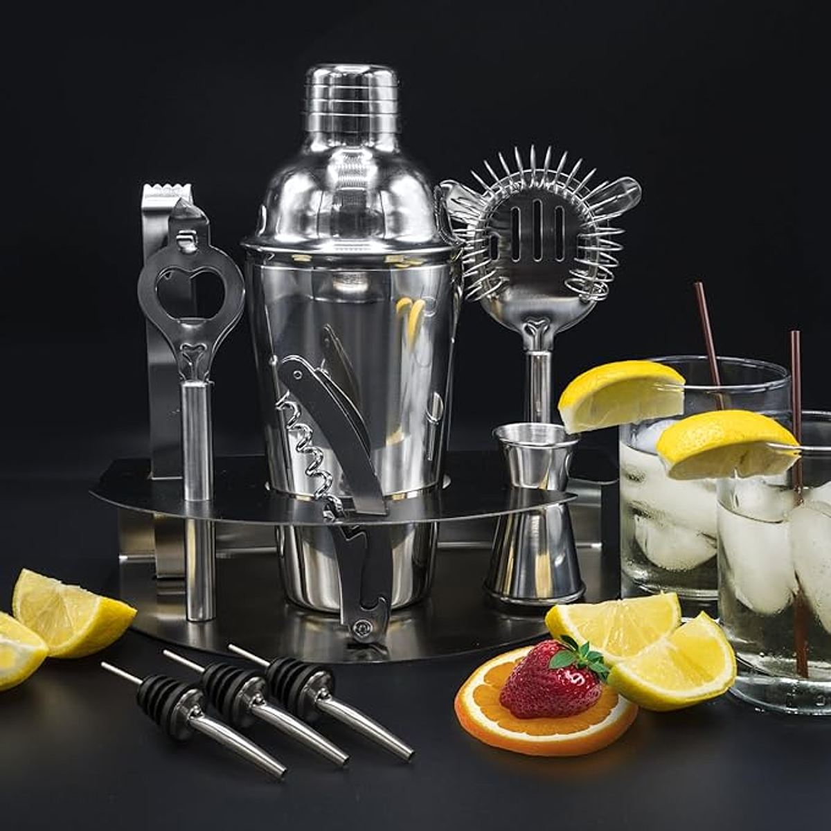 Set Coctelera Bartender Acero Inoxidable Accesorios Bar | Click Ventas