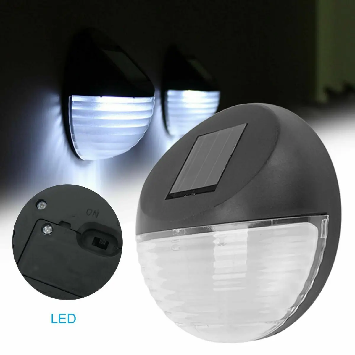 Pack 2 Lampara Solar Redonda Sensor Fotocélula Para Pared SK | Click Ventas