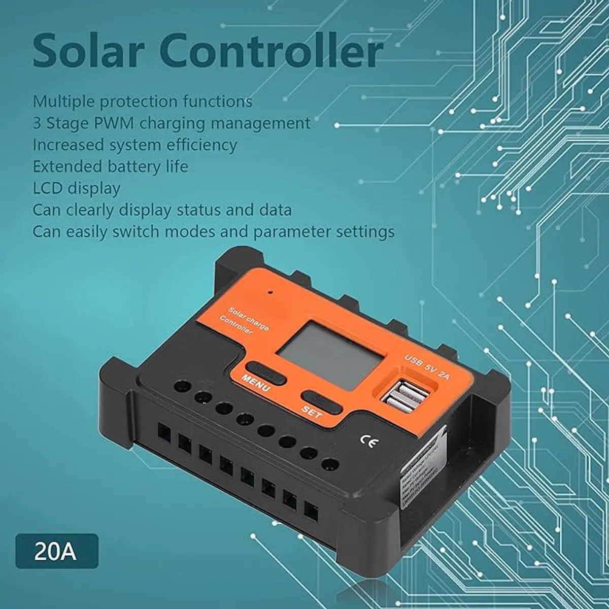 Controlador Panel Solar 12/24 V Carga Automática 60a | Click Ventas
