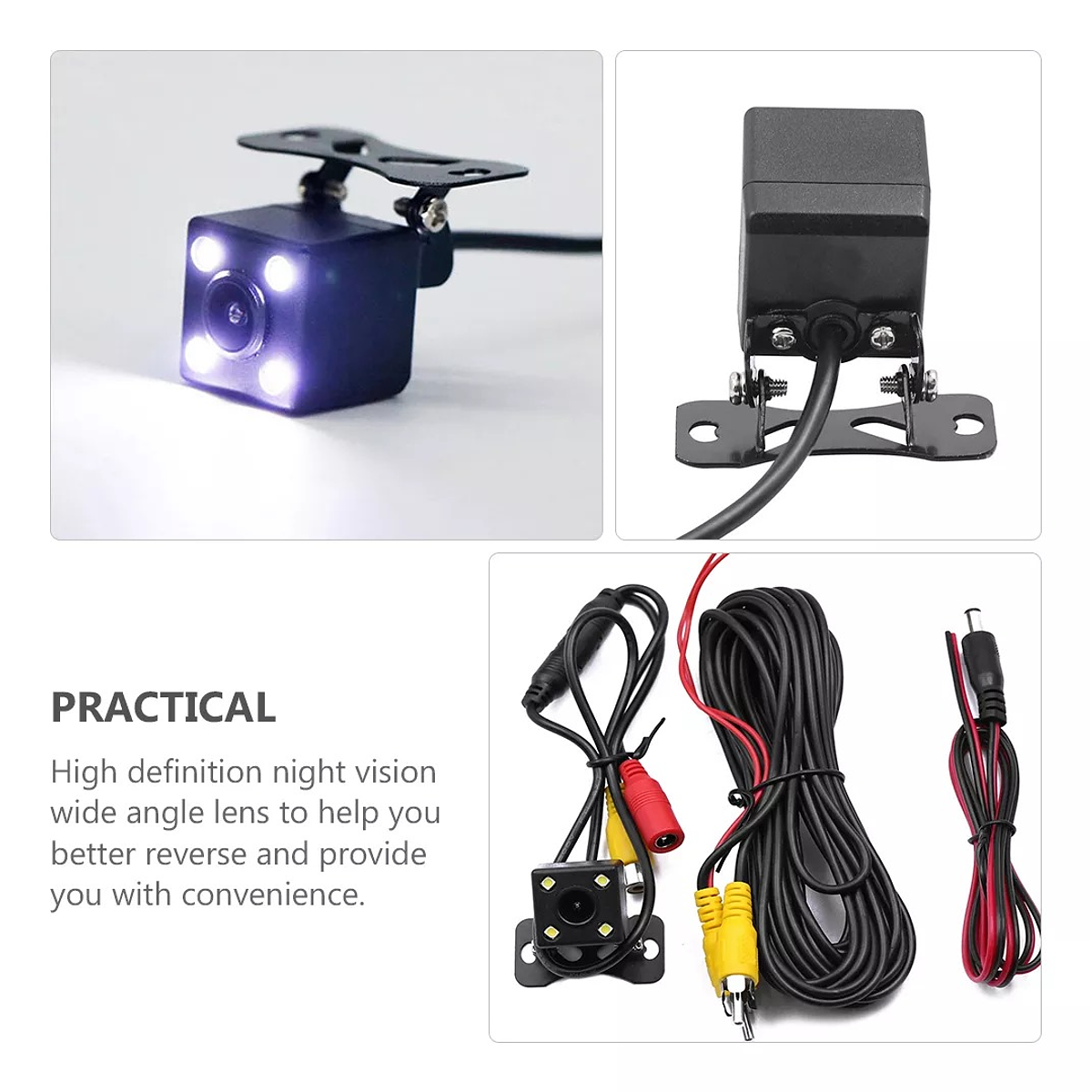 Cámara De Reversa 4 Led Para Pantalla Universal Vehículo | Click Ventas