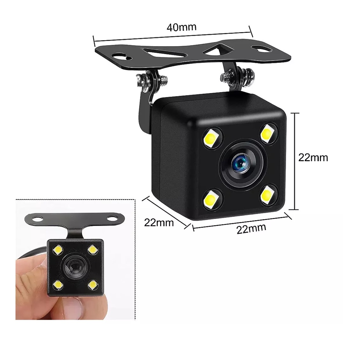 Cámara De Reversa 4 Led Para Pantalla Universal Vehículo | Click Ventas