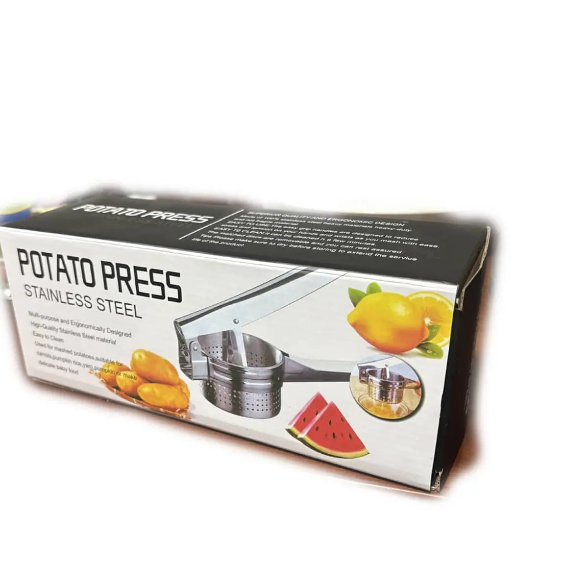 Prensador Aplastador Patatas Frutas Verdura Acero Inoxidable | Click Ventas