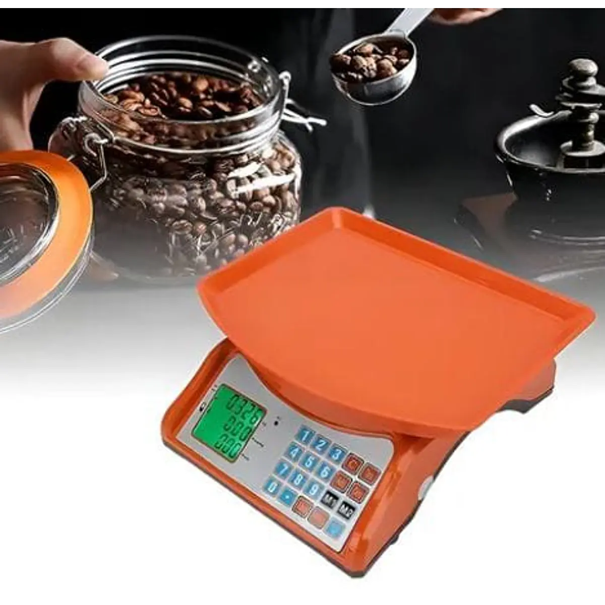 Báscula o Balanza Digital Electrica Comercial de color naran | Click Ventas