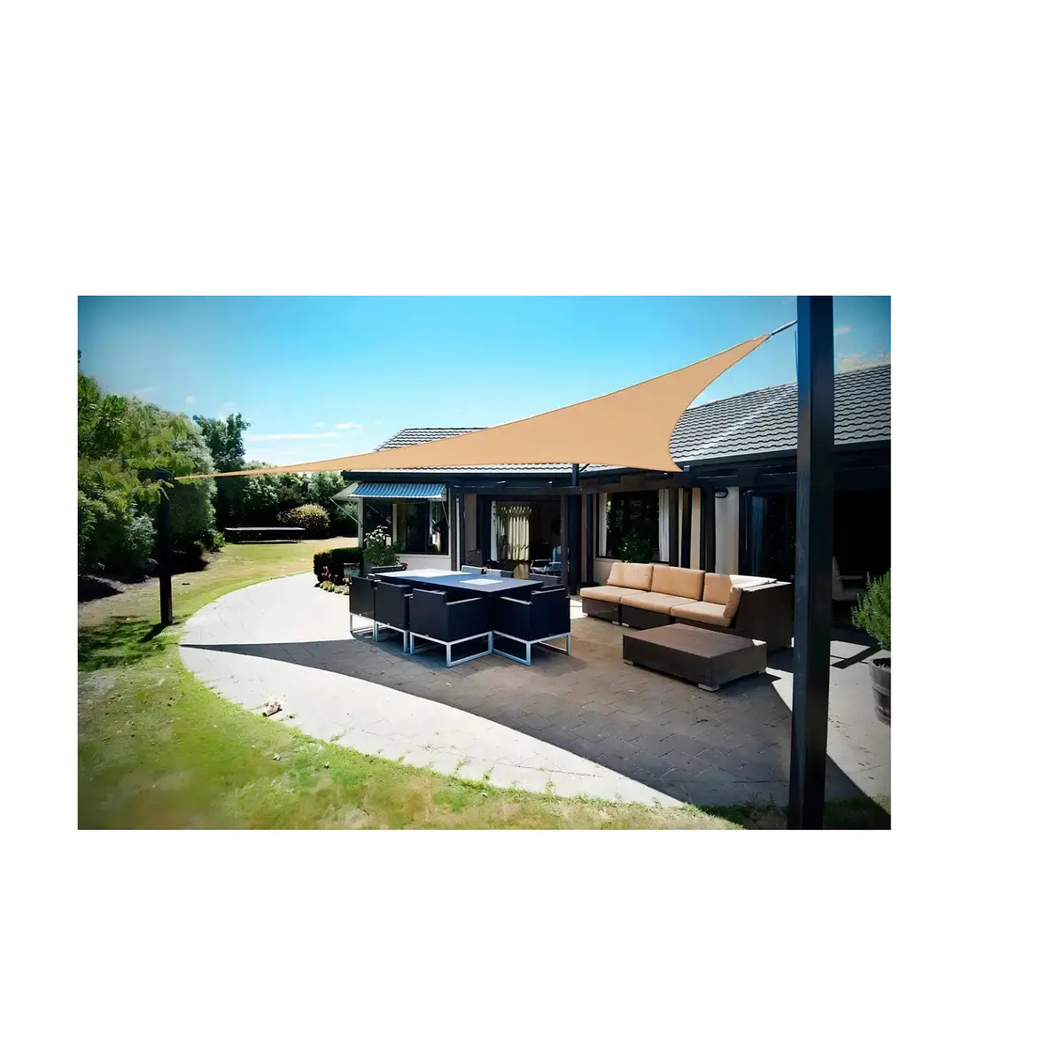 Carpa Toldo Vela Triangular Vela Sombra 6.1 X6.1 X 6.1 Mts L | Click Ventas