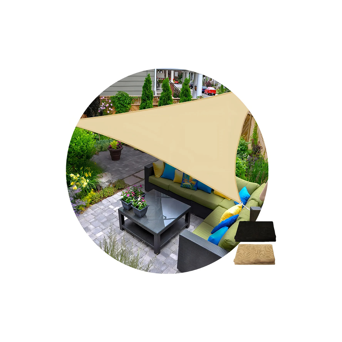 Carpa Toldo Vela Triangular Vela Sombra 6.1 X6.1 X 6.1 Mts L | Click Ventas