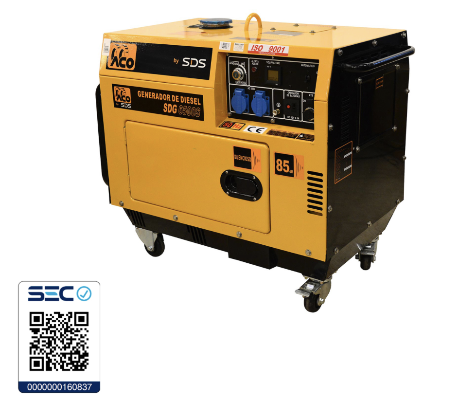 Generador eléctrico SDS Insonoro monofásico de 5,6KVA