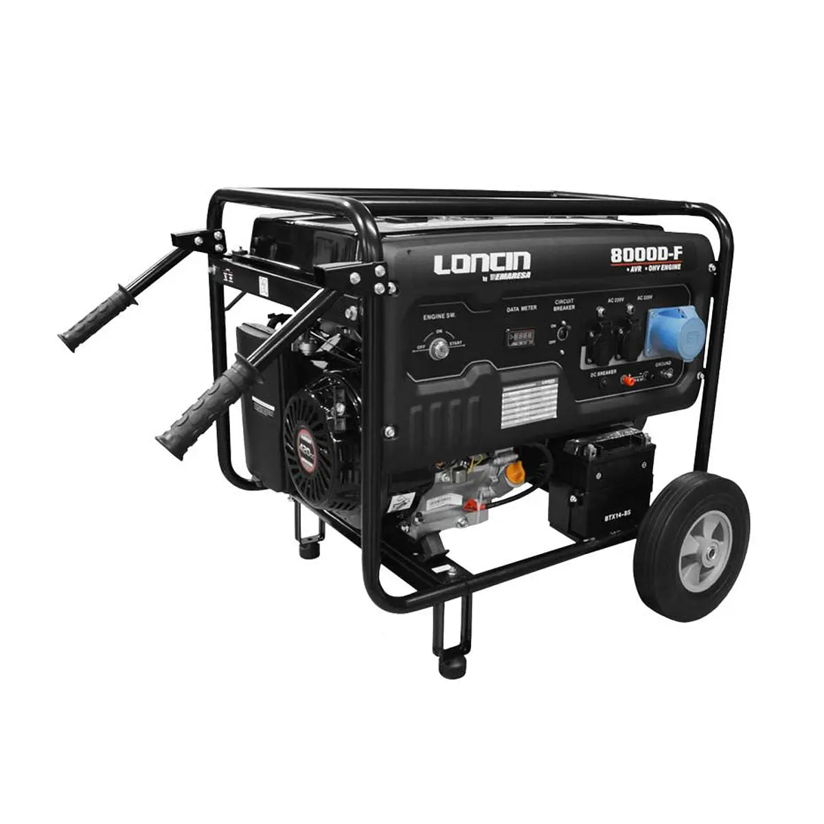 GENERADOR GASOLINA LONCIN LC8000 DF 6.5 KVA PE C/BATERÍA