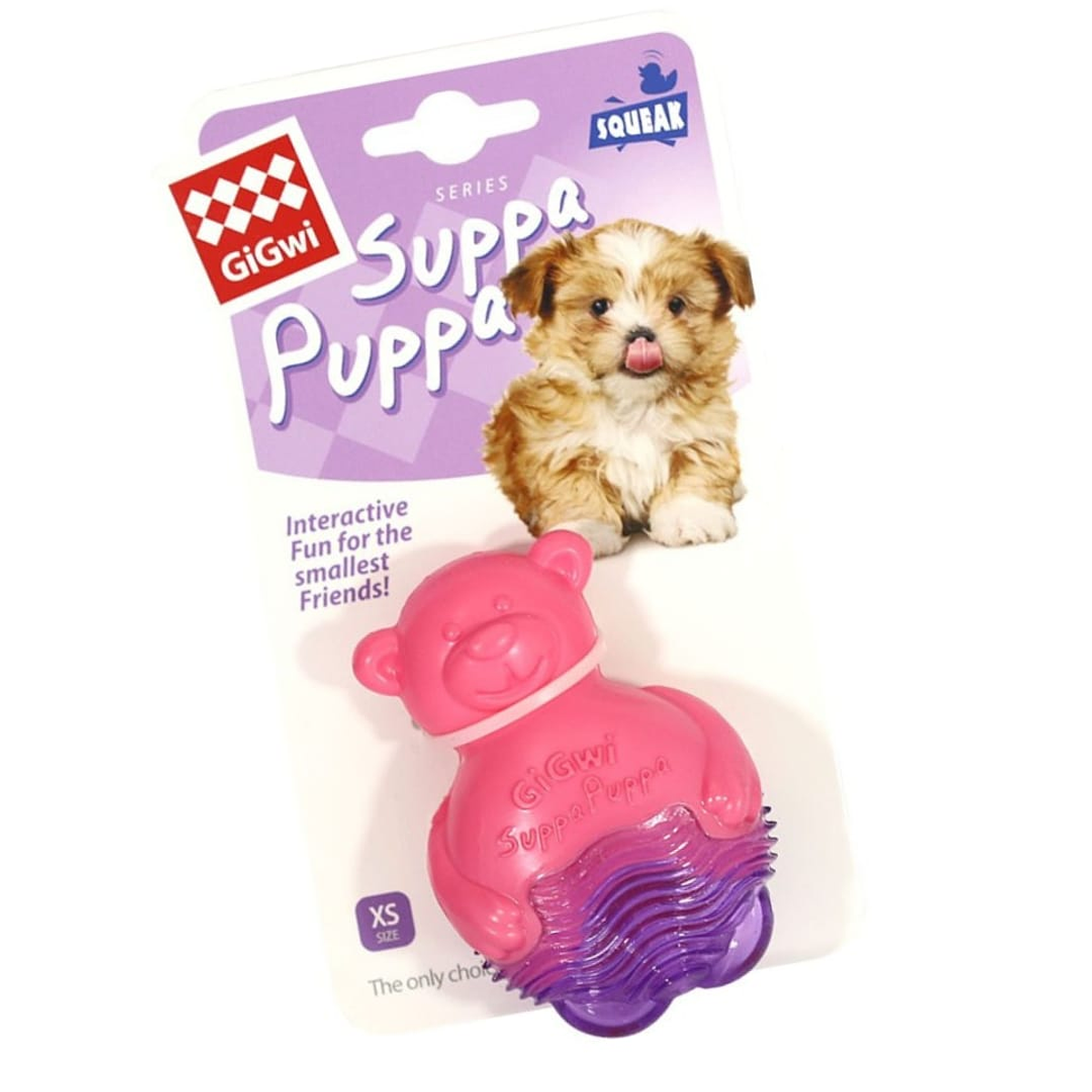 Juguete Cachorro Suppa Puppa Oso Rosado/Morado CODYSTORE