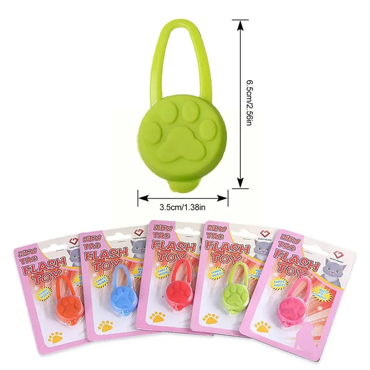 Collar Colgante Para Mascotas Luz Led Patitas Perros Y Gatos