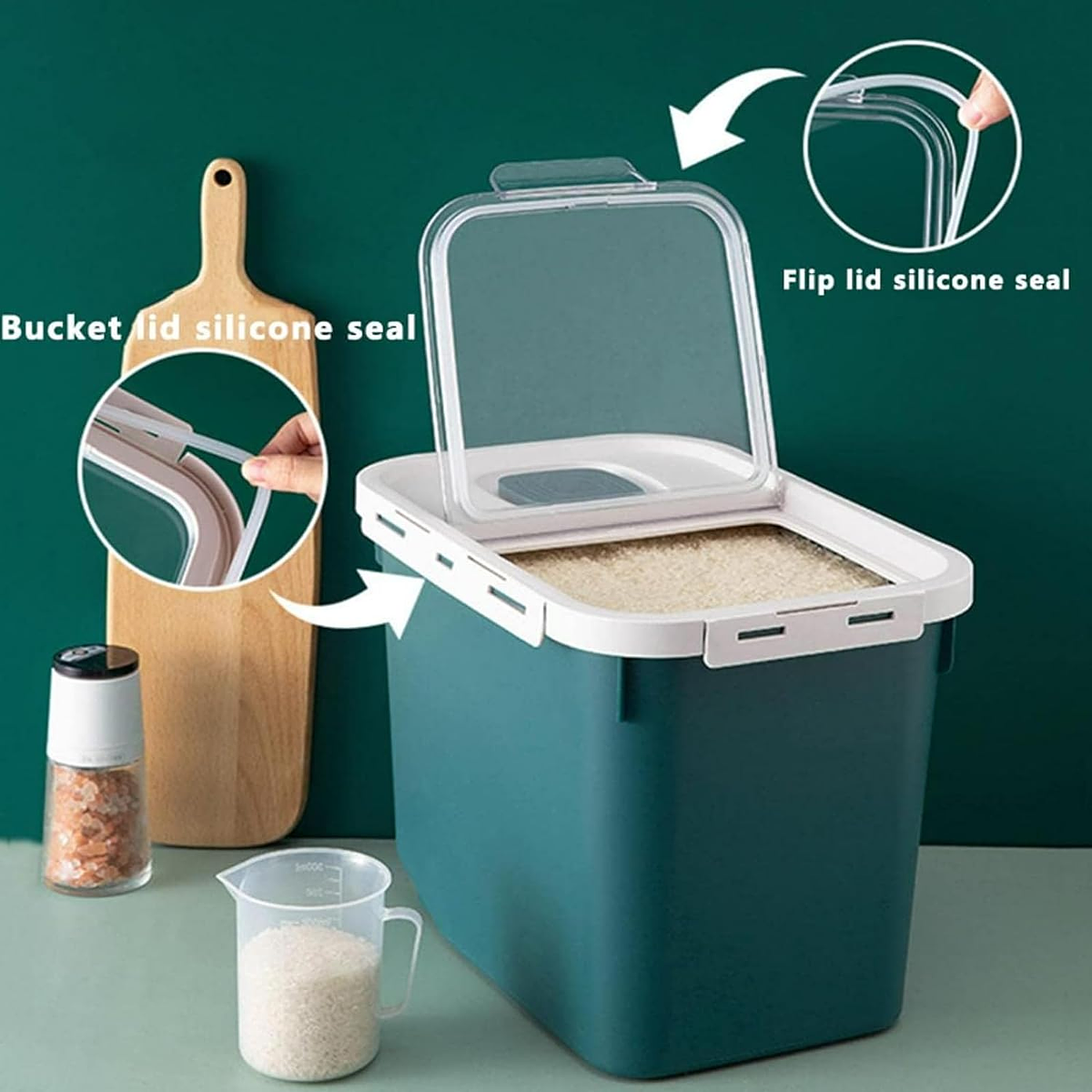 Contenedor De Alimentos Recipiente Hermético Mascotas + Pala