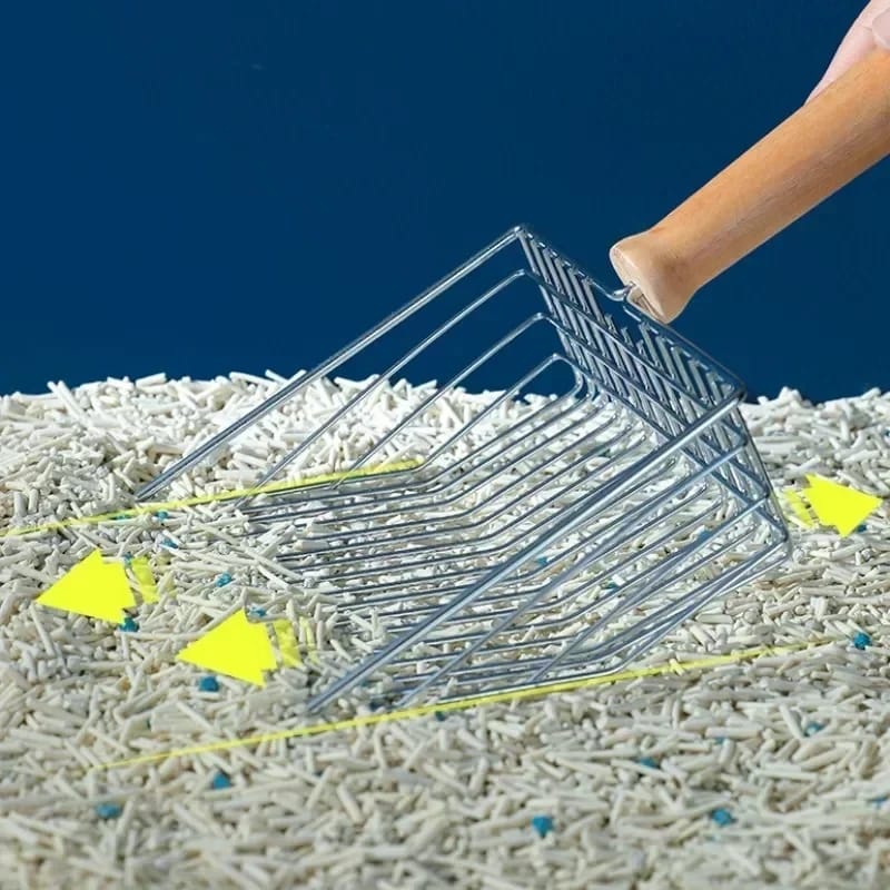 Pala Metalica Para Arena Sanitaria Baño Litter Scoop Gatos