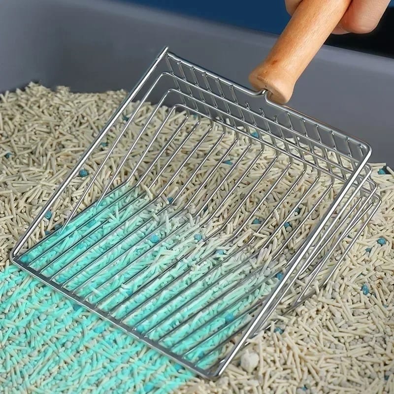 Pala Metalica Para Arena Sanitaria Baño Litter Scoop Gatos