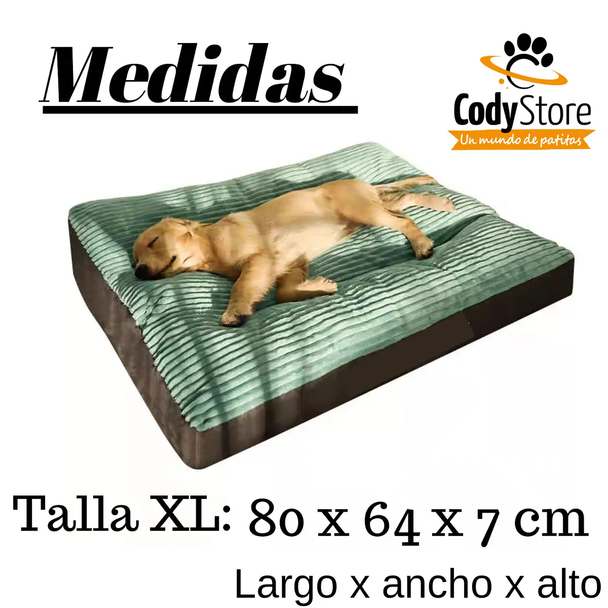 Cama Colchon Ortopedico Perro Colchoneta Mascotas Xl - 80 Cm