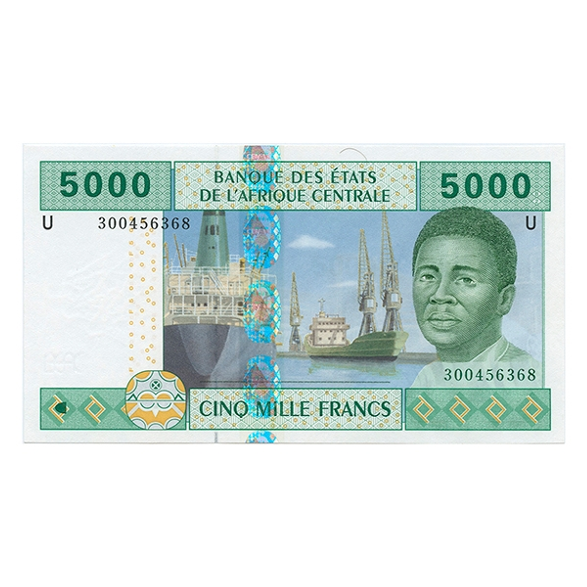 África Central 5000 Francs 2002
