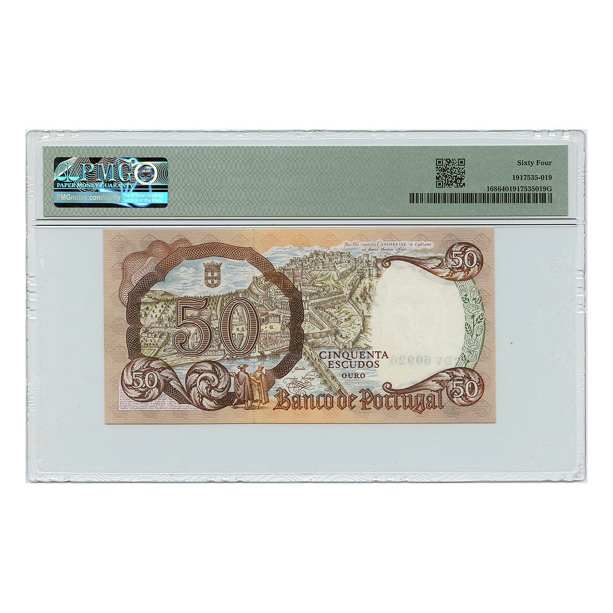 50 Escudos Rainha Santa Isabel 28.02.1964 - MS64